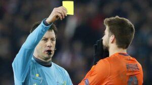 What does a red card mean in soccer?